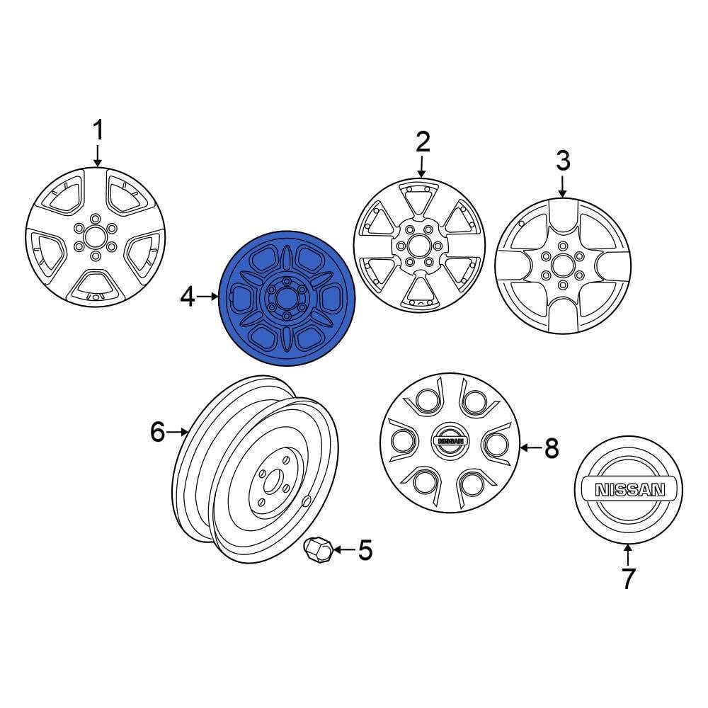 Nissan Frontier Machined 16 Inch OEM Wheel 2014-2018 403009BK5A for ...