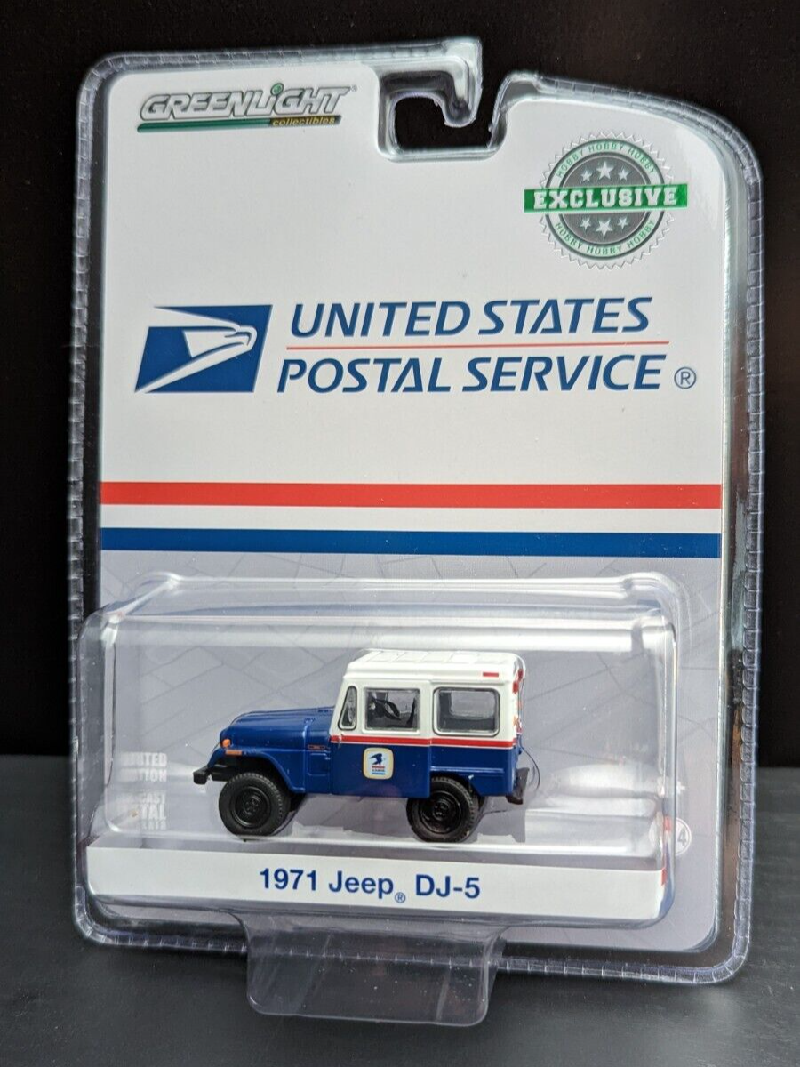 1 64 Greenlight United States Postal Service Mail 1971 Jeep Dj-5 Blue ...