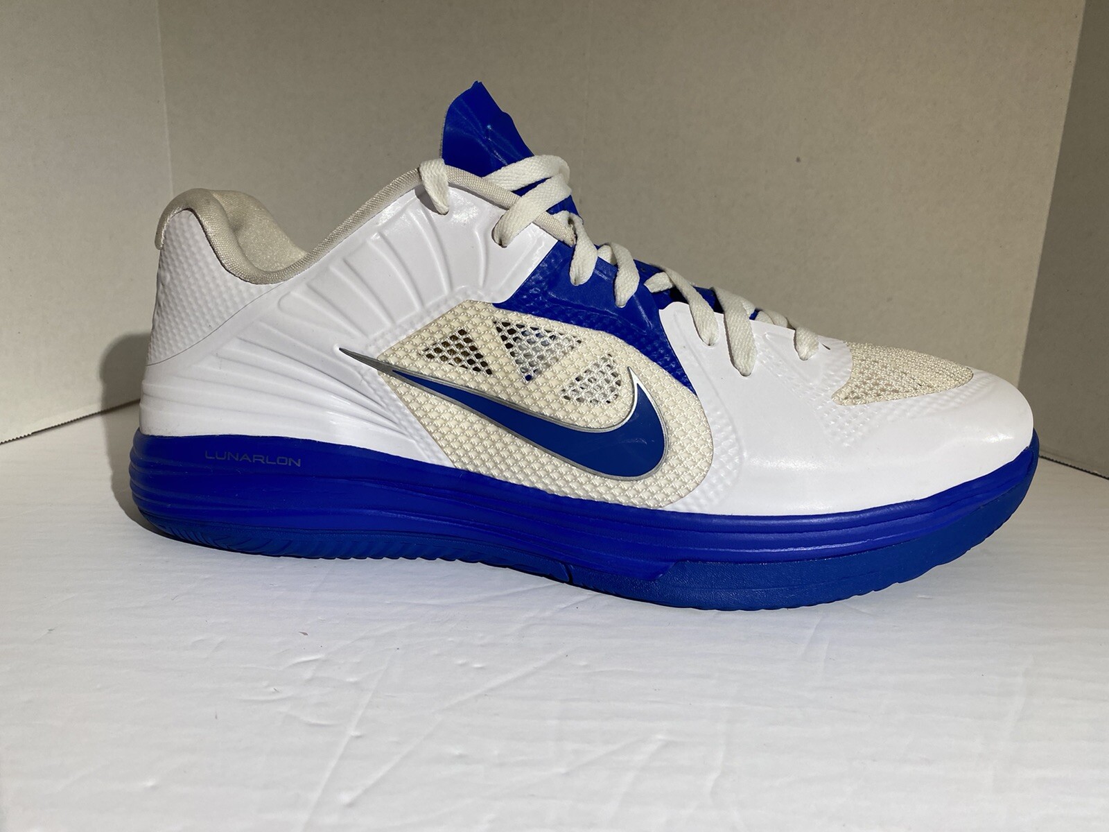 Nike Lunar Hypergamer Low Blue White Men's Size 17 - Gem