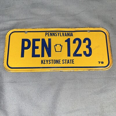 Vintagel Pennsylvania State Bicycle License Plate Keystone State PEN ...