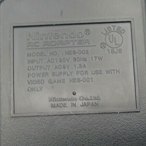 Original Nintendo NES RC Adapter Power Supply Model NES-002 | eBay