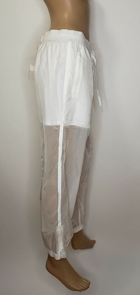 DKNY Pure White Transparent Trousers Casual Streetwear Sport Style ...