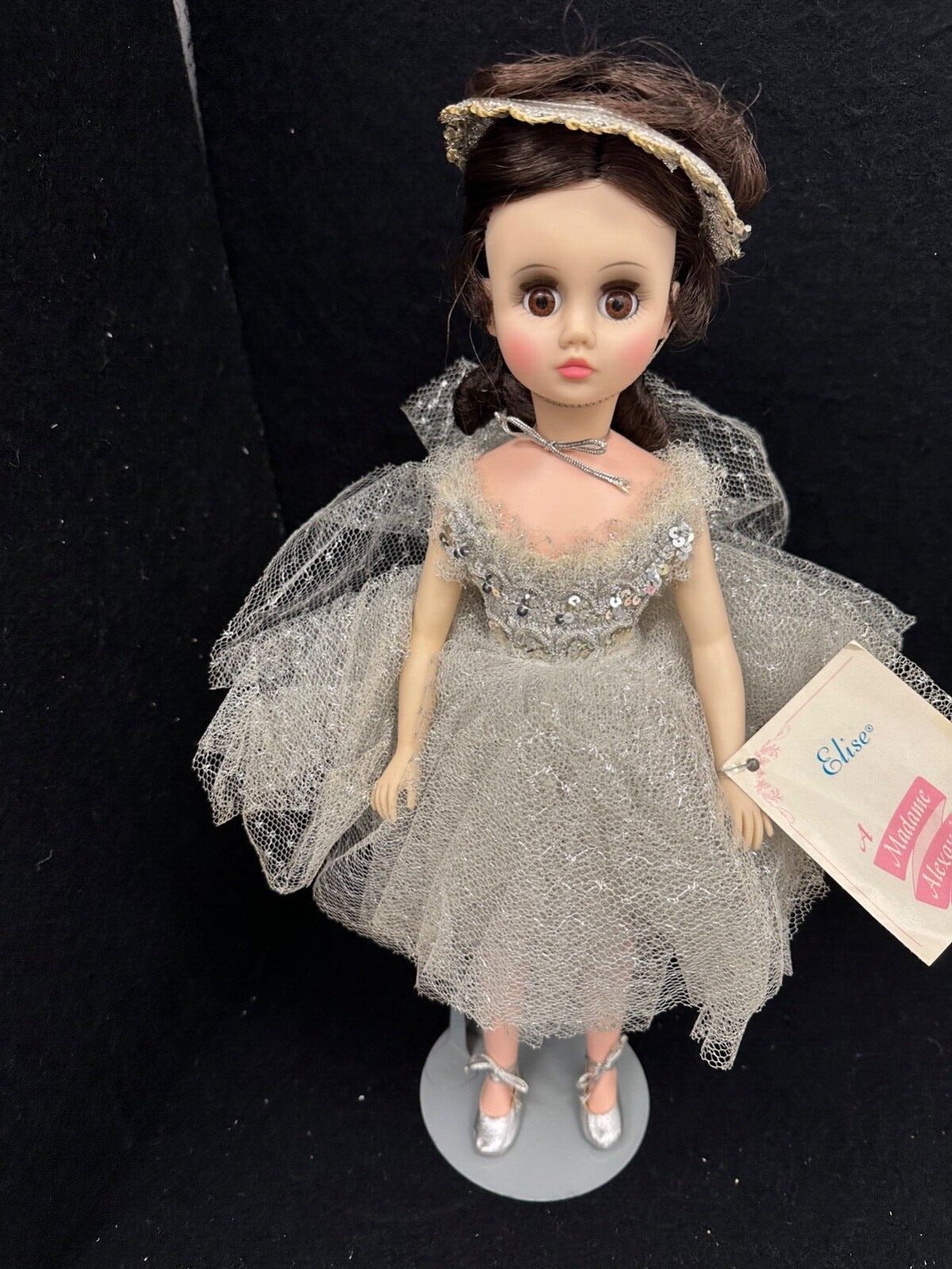 Vintage Madame Alexander ELISE Ballerina Doll 17" Silver Tutu in Box ...