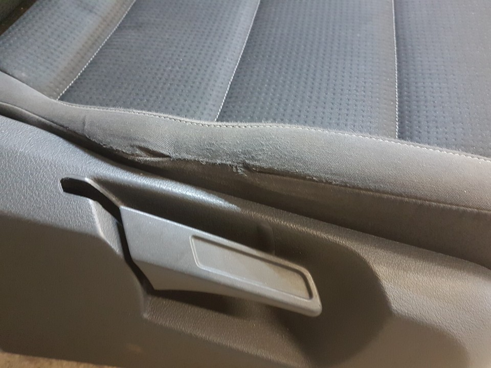 VW Touran Grey Cloth Front Seats with Rear Trays PAIR VW Caddy 2K / MK3 ...