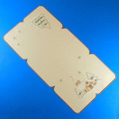 Holiday German Village Home Made In Germany Linen Table Runner | eBay
