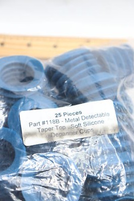 (25-Pk) Deppaner Cups Metal Detectable Taper Top Soft Silicone 118B | eBay