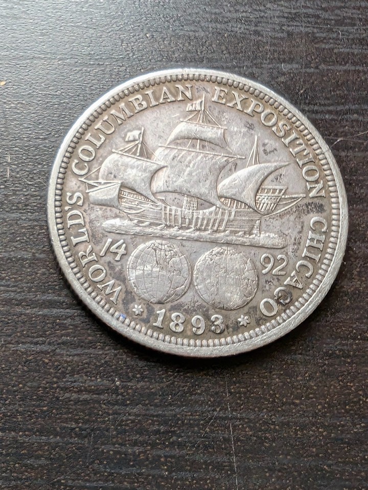 1893 90 % Silver Half Dollar Columbus First US Mint Commemorative Coin ...