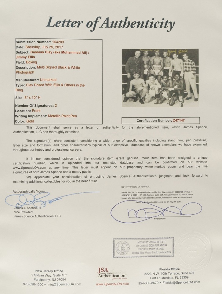 Muhammad Ali Cassius Clay Jimmy Ellis Signed 1958 Golden Gloves Photo ...