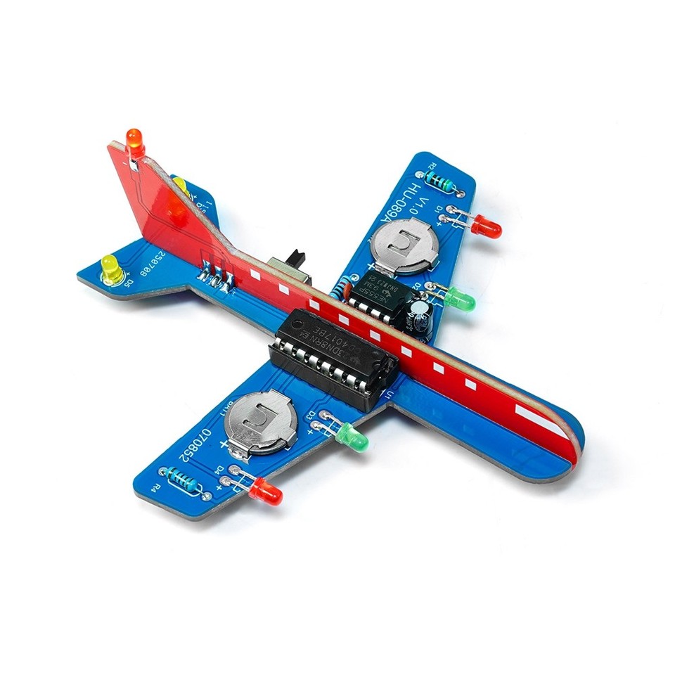 DIY Electronic Kit Small Airplane CD4017 Lamp Welding Practice5697 ...