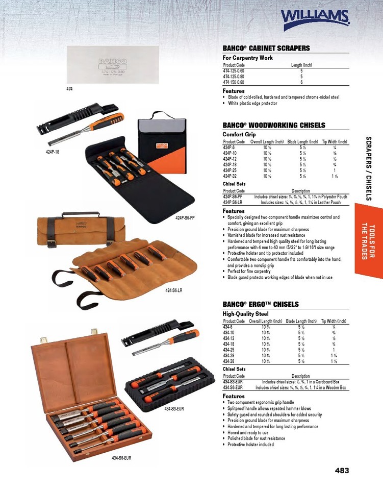 BAHCO Cabinet Scraper - 5" x 2.5" x 0.020" Thick. Williams #BAH4741250 ...