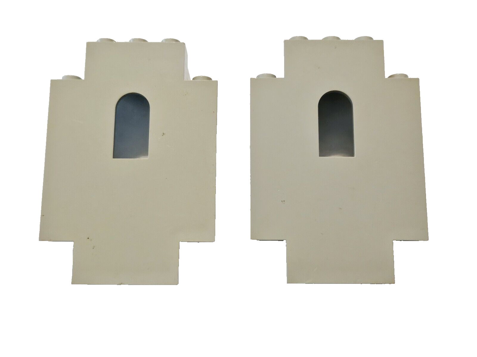 Lego Panel 2 x 5 x 6 Wall with Window Light Gray Part 4444 Lot of 2 ...