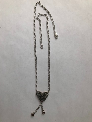 Vintage Judith Jack Sterling silver garnets & marcasite necklace | eBay