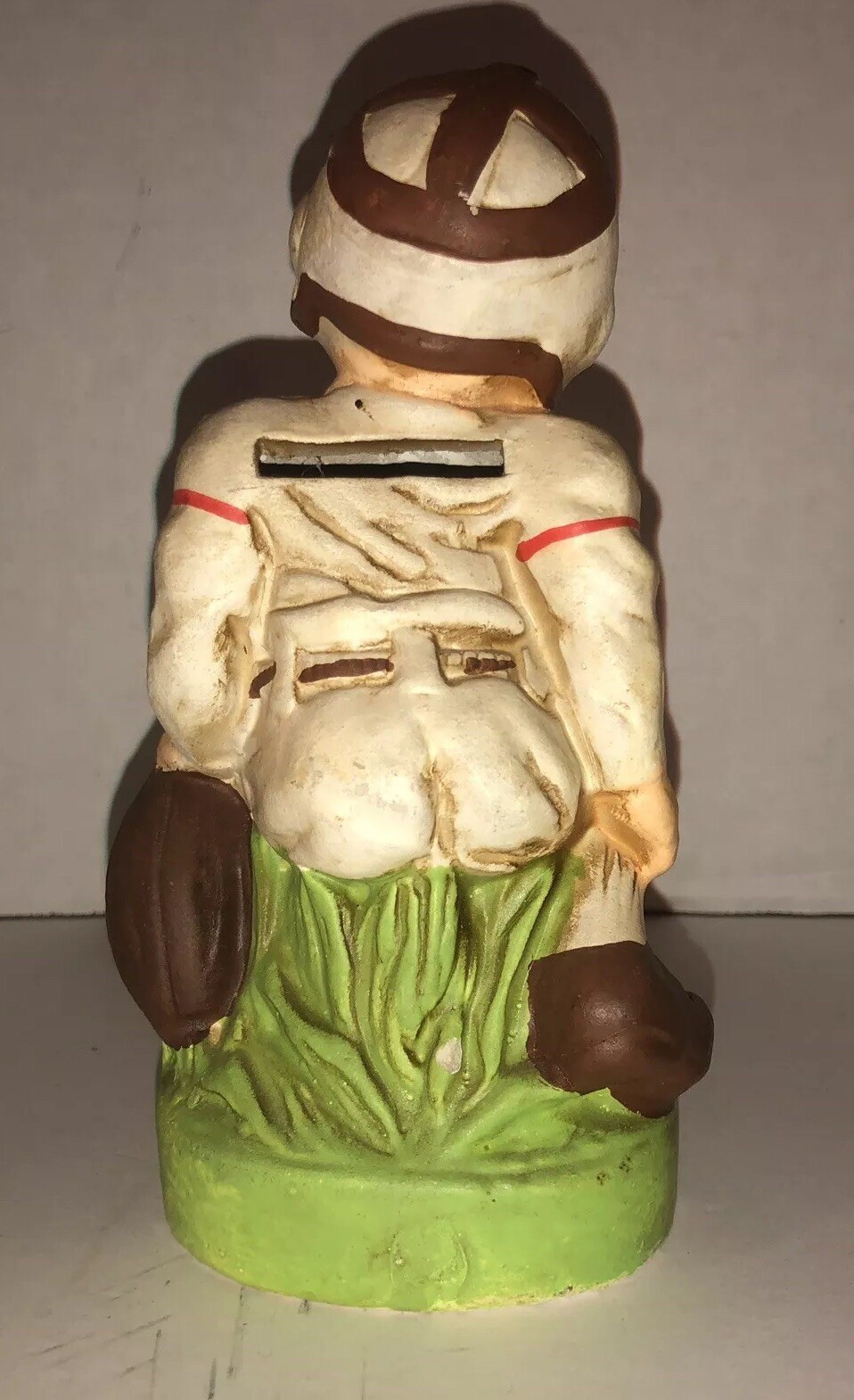 Vintage WORLDS GREATEST FOOTBALL PLAYER 7" Chalkware Bank Stopper 30s ...