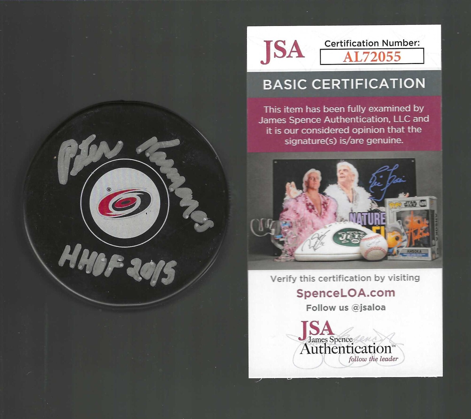 Peter Karmanos Signed & Inscribed HOF 2015 Carolina Hurricanes Puck JSA ...