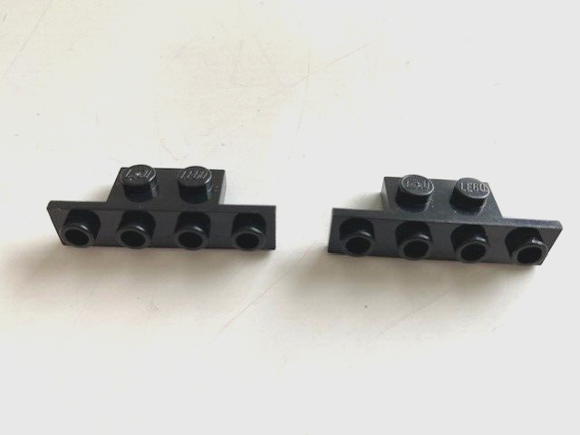 LEGO Parts: 1x4 Bracket Support Plate, Bumper, Black, Part # 28802 ...