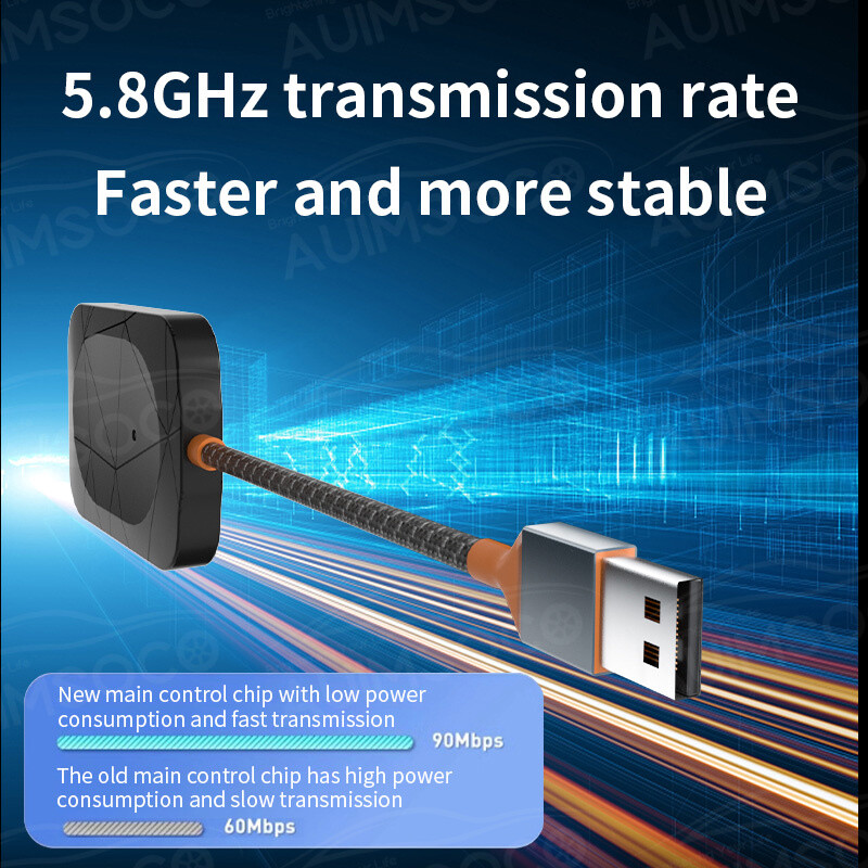 2025 Upgrade Wireless CarPlay Adapter USB for iPhone iOS – Plug & Play ...