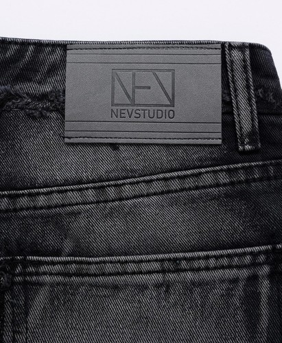 NEVSTUDIO NEV Spider Silhouette Pattern Stitching black Jeans for Teens ...