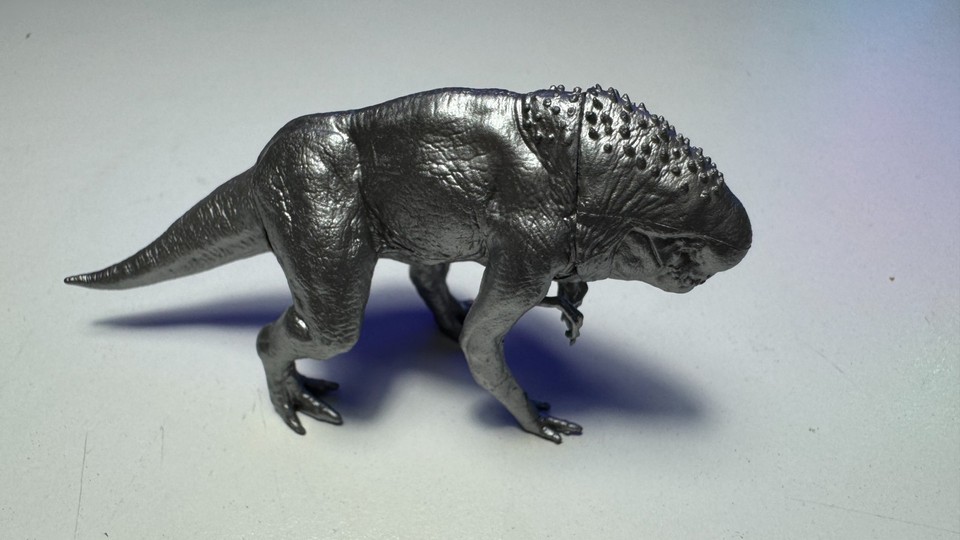 RARE Metallic Silver Distortus Rex Captivz Collection Jurassic World ...