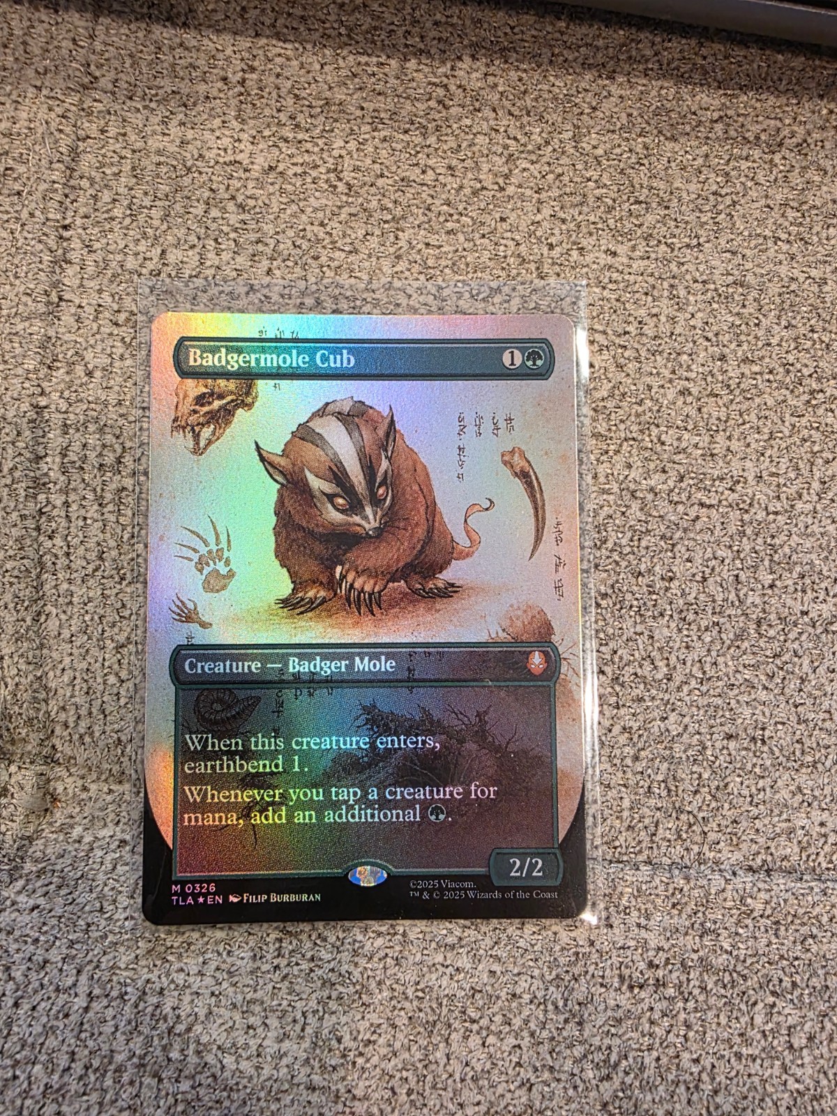 MTG ATLA Avatar TLA #0326 Foil Badgermole Cub (Borderless) | eBay