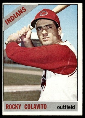 1966 Topps Card Baseball Rocky Colavito Cleveland Indians #150 EX+ | eBay