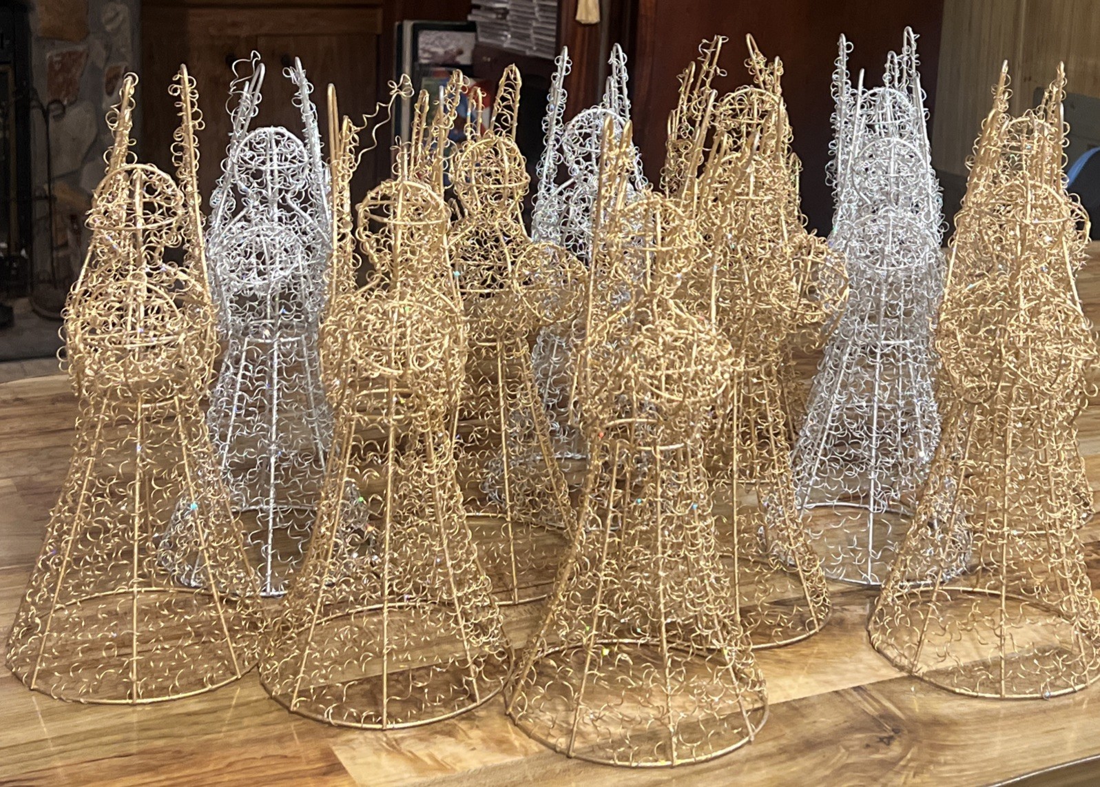 Christmas Angels Set of 12 Gold & Silver 12” Holiday Decor | eBay