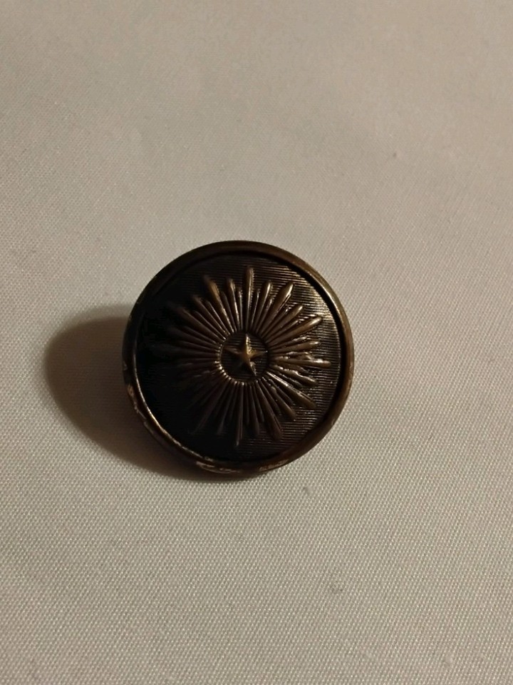 Antique Metal Shank Buttons Bronze Gold Round Sunburst Design | eBay