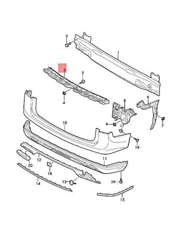Genuine VW Atlas Teramont CA1 Securing Strip 3CN807863 | eBay