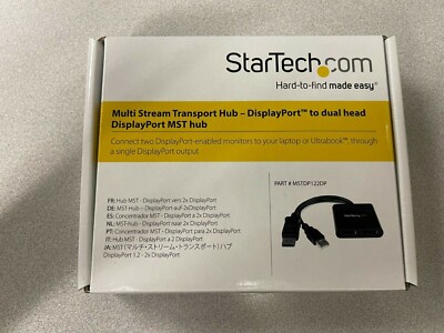 StarTech Multi Stream Transport Hub- DisplayPort to Dual Head ...