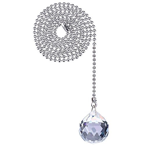 2 Sets Clear Crystal Pull Chain Extension With Connector For Ceiling ...