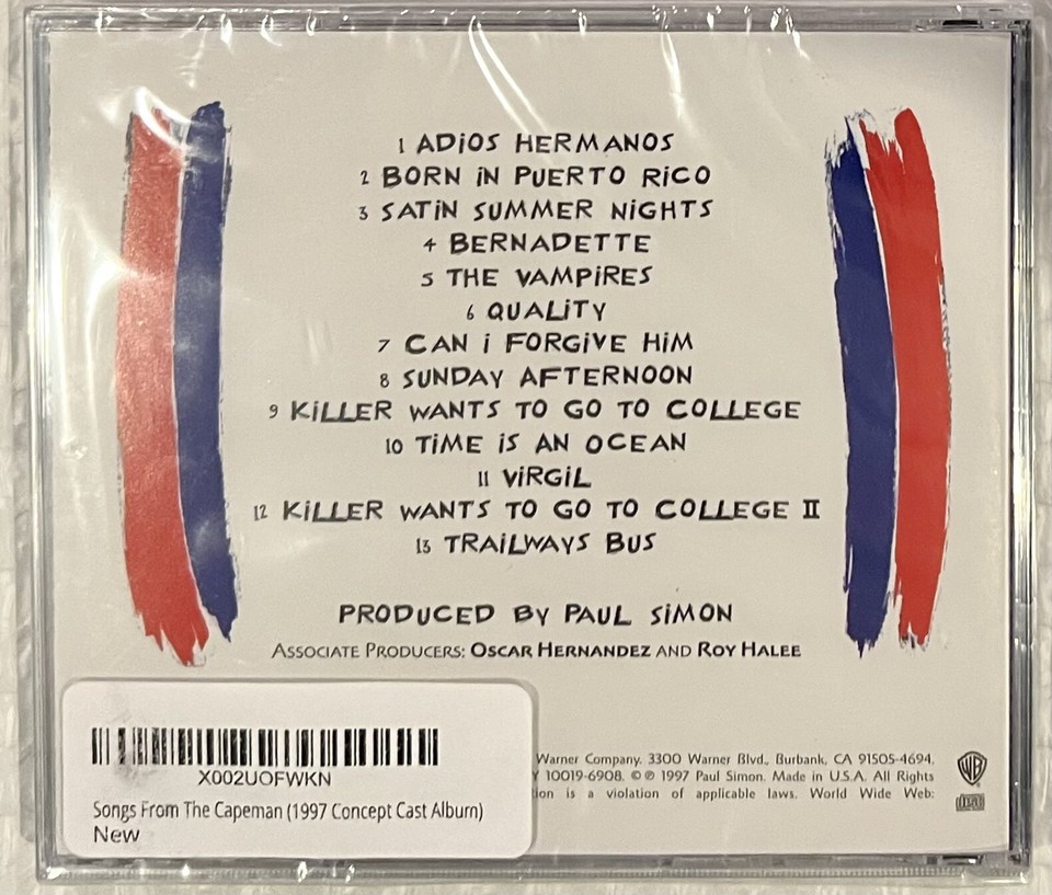 Songs From The Capeman - Paul Simon (CD) - New Sealed | eBay