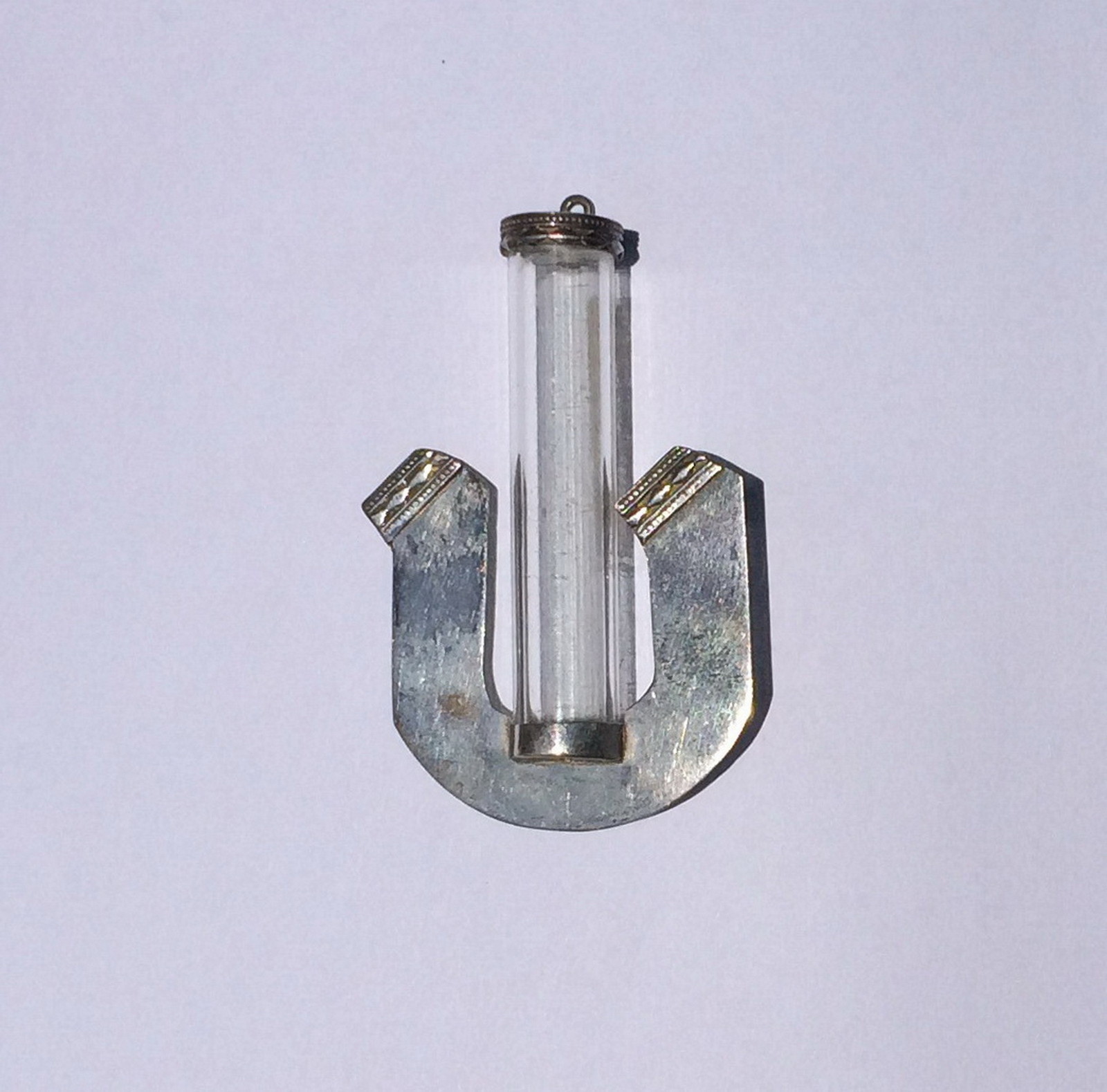 Vtg 925 Sterling Silver Mezuzah in Shape of Hebrew Sheen Letter Made in ...