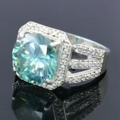 10 Ct Blue Treated Diamond Ring Great Shine And Luster VVS1 Certified ...