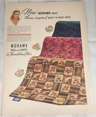 1941 Mohawk rugs and carpets Vintage Ad theme inspired beauty to budget ...