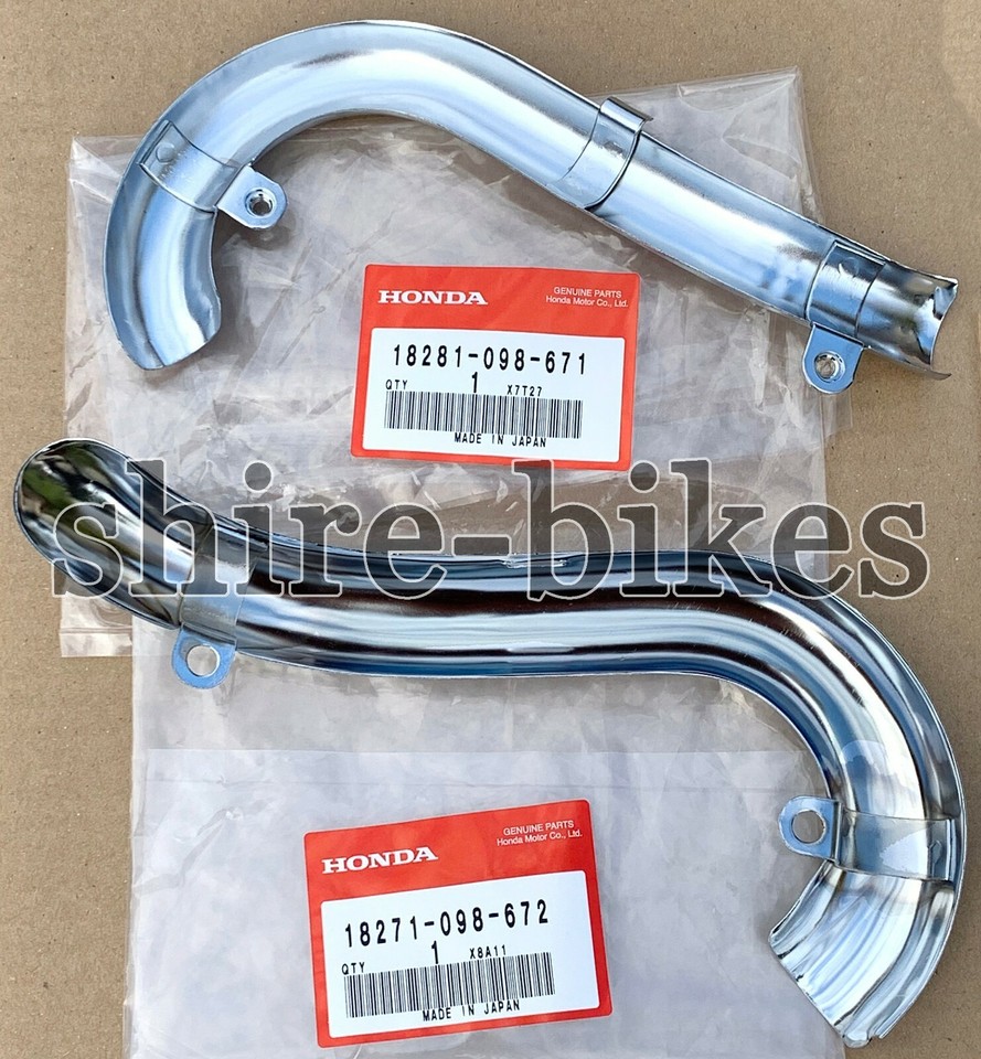 NEW GENUINE Upswept Exhaust Lower Heat Shields Guards for CT70 ST50 ...