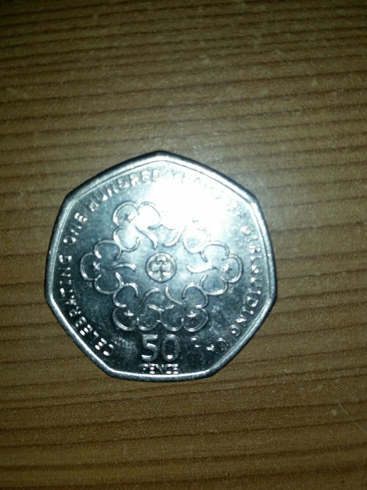 2010 50P COIN RARE GIRL GUIDING UK 100TH Girlguiding FIFTY PENCE. No ...