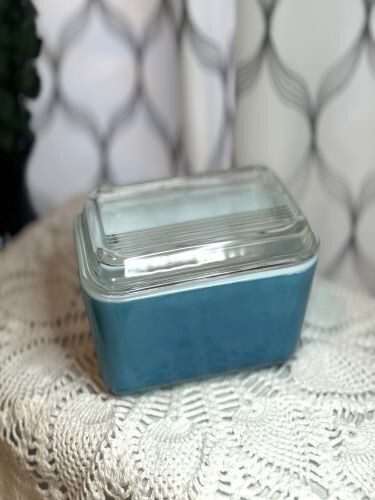 Vintage PYREX 0502 Blue Rectangular Refrigerator Dish With 502C Lid ...