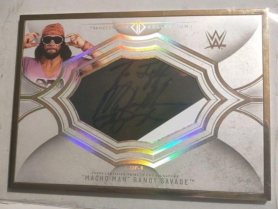 2019 Topps WWE Transcendent Cut Autograph Macho Man Randy Savage 1/1 🐐 ...