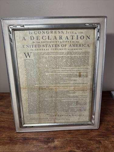 Declaration of Independence John Dunlap Print Copy With Old Frame 10x13 ...