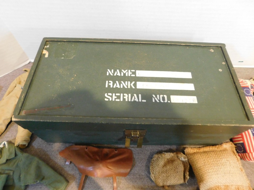 Vintage GI Joe Foot Locker With Sleeping Bag, Clothing, Rifles ...