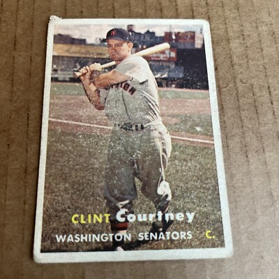 1957 Topps Clint Courtney #51 Washington Senators Vintage Baseball ...