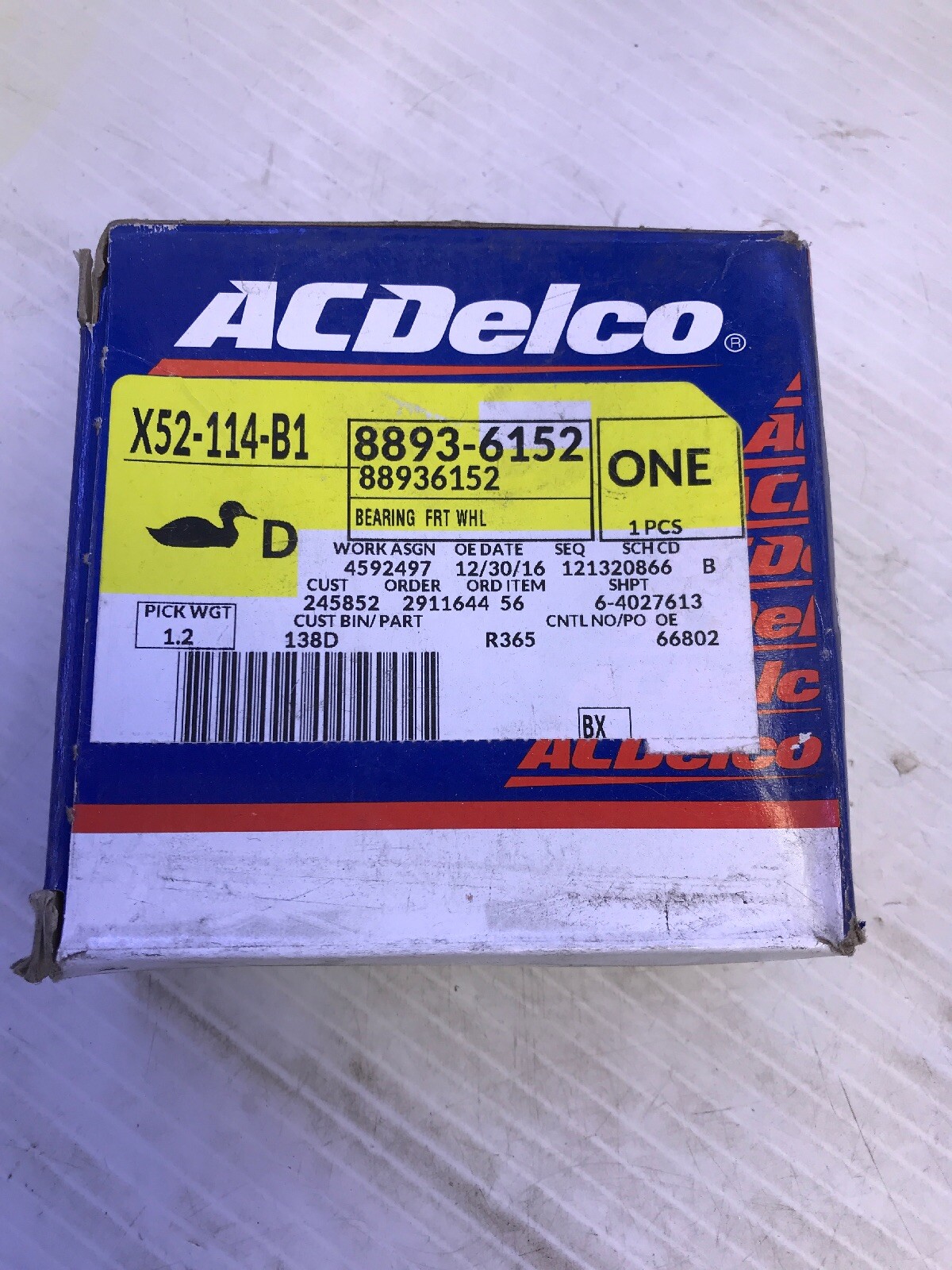 ACDelco GM 88936152 FW133 Original Equipment OEM Front Inner WHEEL ...