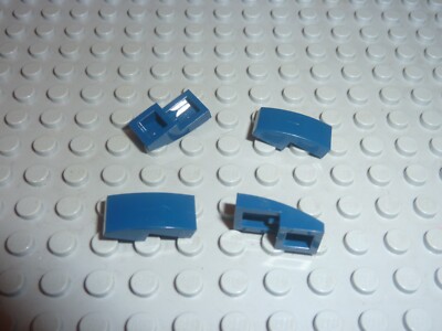 4 x LEGO Dark Blue Slope Curved ref 11477 Set 75087/75283/76238/75308 ...
