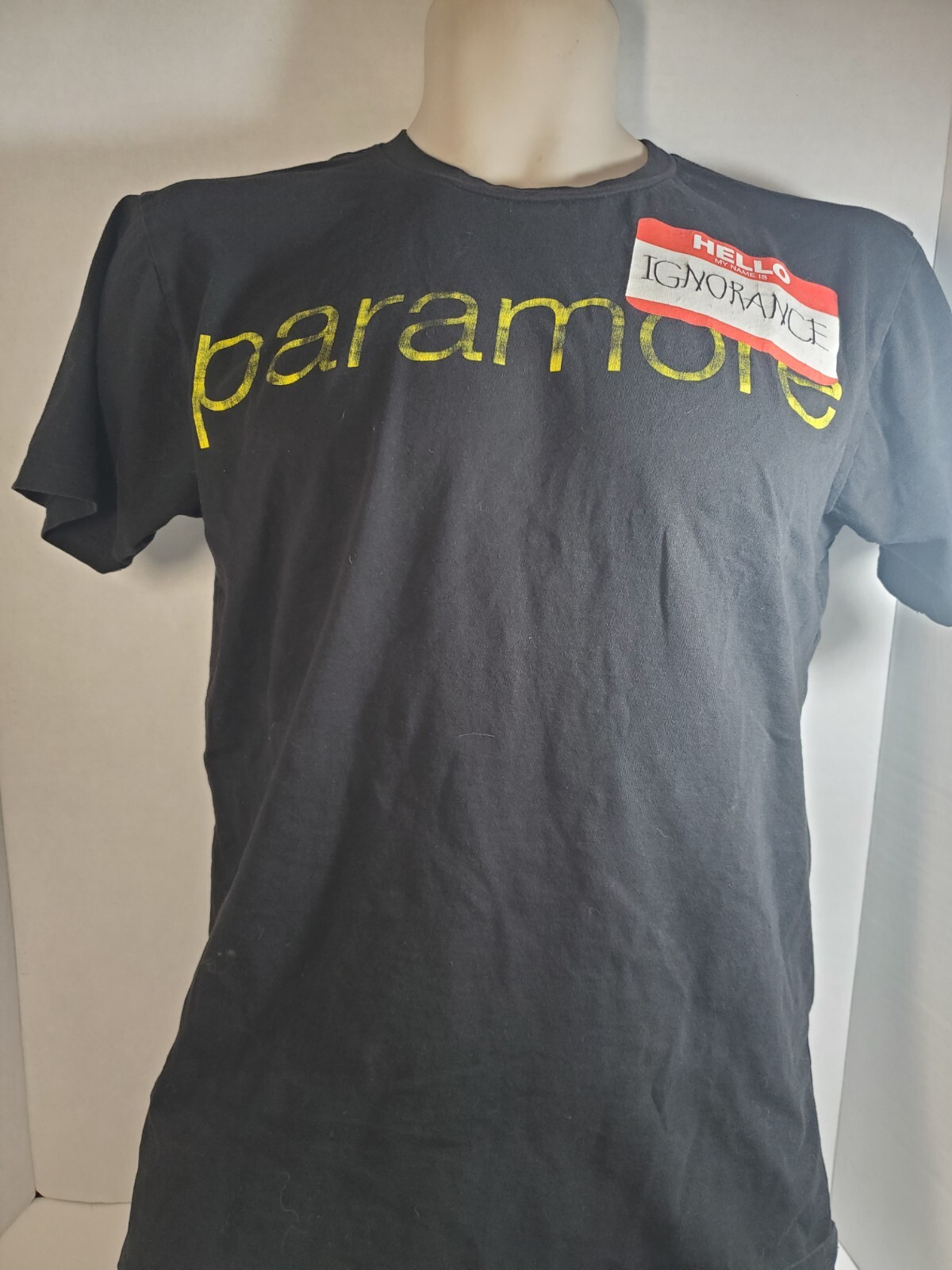 Paramore Hello My Name is Ignorance Name Tag T-shirt … - Gem