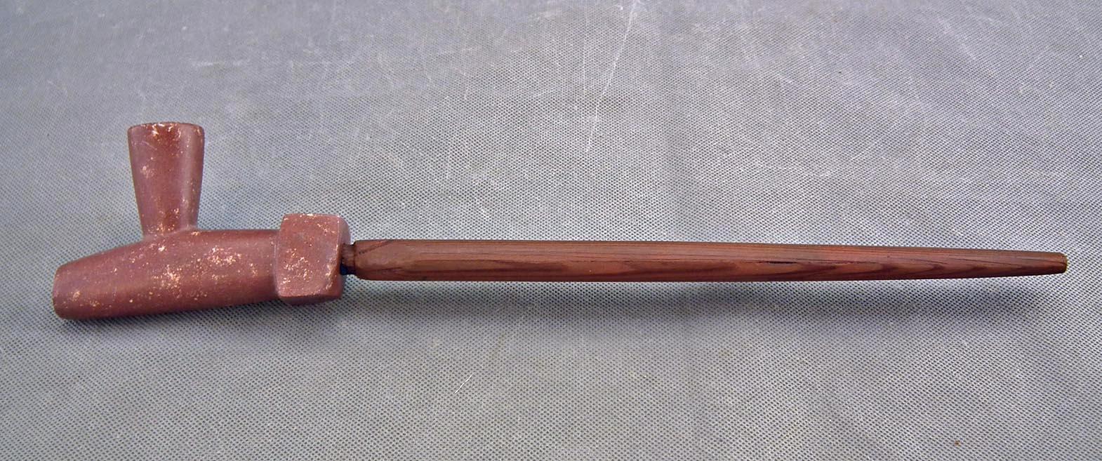 Native North American Plains Indians Sioux Catlinite Stone Pipe Signed ...