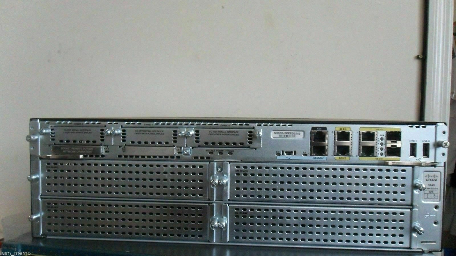 CISCO 3945E-V/K9 Gigabit Voice Router C3945E-V/K9 CME-12.0 PVDM3-64 ...
