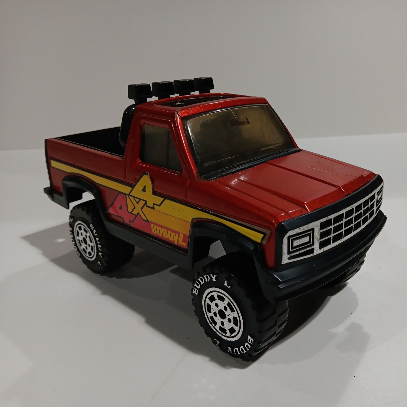 VINTAGE 1981 BUDDY L Steel & Plastic 4x4 Toy Truck ORANGE | eBay