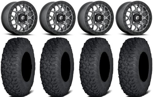 Fuel Tech Beadlock Gm 15" Wheels 33" Coyote Tires Sportsman RZR Ranger ...