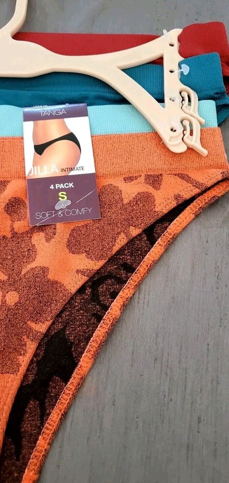 Jilla Intimate Women's Soft & Comfy Tanga Fit Panties 4 Pair Pack Size ...