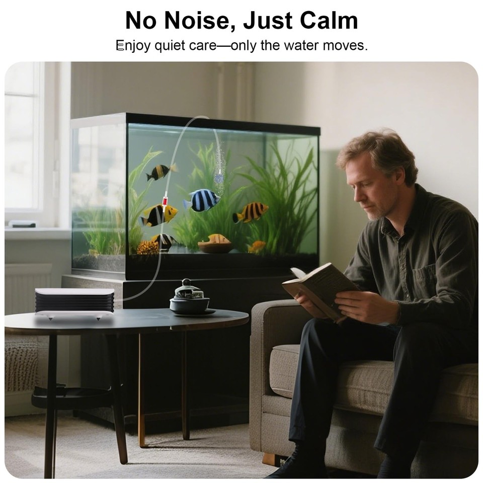 Rechargeable Aquarium Air Pump Aerator, Portable Battery Powered Fish ...