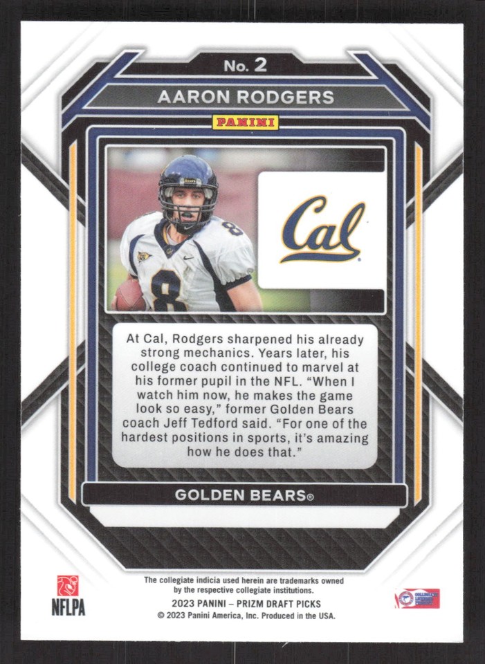 2023 Panini Prizm Draft Picks #2 Aaron Rodgers | eBay